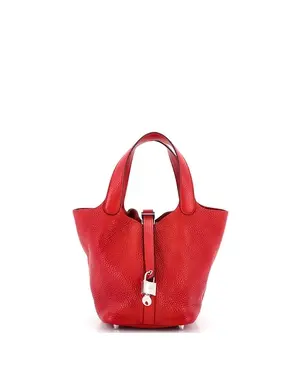 Hermès Pm Picotin Lock Bag Clemence - Red