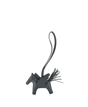 Hermès Pm Monochrome Pegase Rodeo Bag Charm Leather - Gray