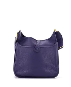 Hermès Pm Evelyne Bag Gen Iii Clemence - Blue