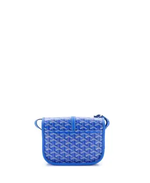 Goyard Pm Belvedere Iii Messenger Bag Coated Canvas With Leather - Blue