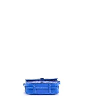 Goyard Pm Belvedere Iii Messenger Bag Coated Canvas With Leather - Blue