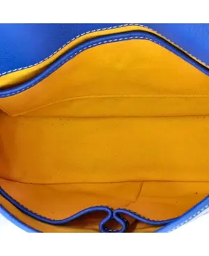 Goyard Pm Belvedere Iii Messenger Bag Coated Canvas With Leather - Blue