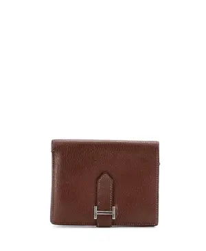 Hermès Compact Bearn Wallet Tadelakt - Brown