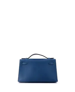 Hermès Kelly Pochette Swift - Blue