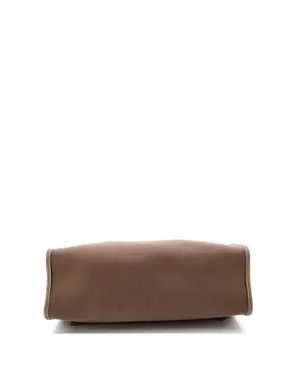 Hermès 31 Herbag Zip Leather And Toile - Gray