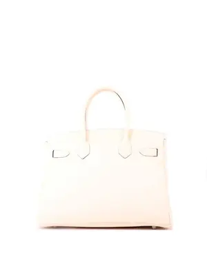 Hermès Birkin 30 Handbag Light Clemence With Palladium Hardware - Nata