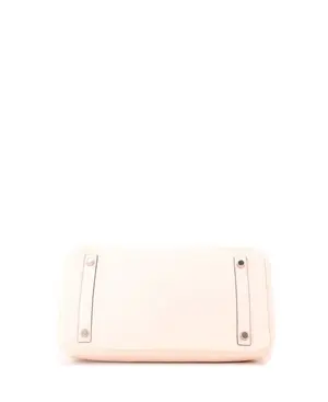 Hermès Birkin 30 Handbag Light Clemence With Palladium Hardware - Nata
