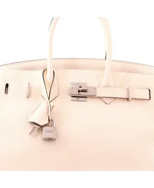 Hermès Birkin 30 Handbag Light Clemence With Palladium Hardware - Nata
