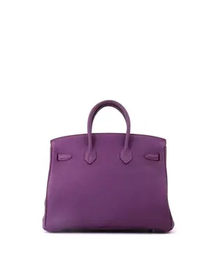 Hermès Birkin 25 Handbag Purple Togo With Palladium Hardware - Anemone
