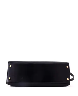 Hermès Kelly 32 Handbag Black Box Calf With Gold Hardware - Noir