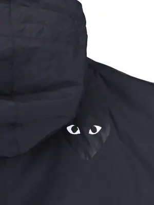Play Comme Des Garcon X K-way Hooded Jacket - Black