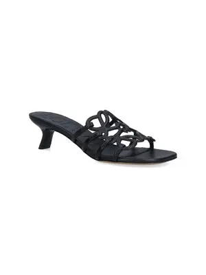 Loewe Petal" Mules - Black