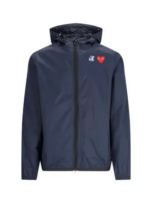 Play Comme Des Garcon X K-way Waterproof Jacket "claude - Blue