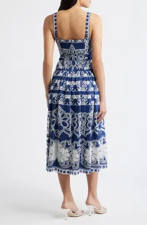 Julia Jordan Drop Waist Lace Midi Sundress