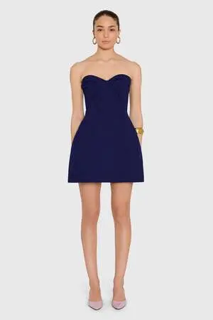 Amanda Uprichard Rachelle Strapless Mini Dress - Navy