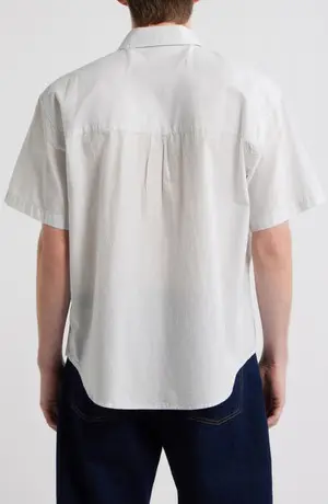 Obey Bigwig Jamie Stripe Short Sleeve Button-up Shirt - White Multi