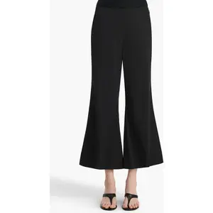 Khaite Walter Cotton & Silk Canvas Kick-flare Pants - Black