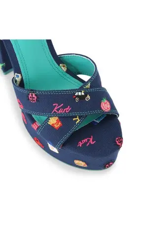 Kurt Geiger Embroidered Platform Sandals