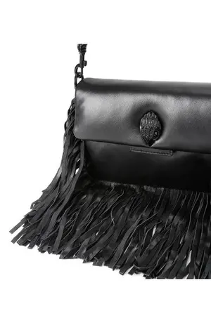 Kurt Geiger Small Oxford Fringe Shoulder Bag - Black