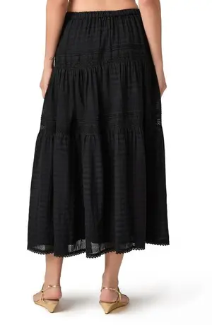 Paige Andres Tiered Maxi Skirt - Black