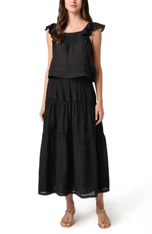 Paige Andres Tiered Maxi Skirt - Black