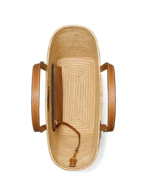Tory Burch Ella Small Raffia Tote Bag