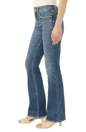 SILVER JEANS CO. Avery Embellished Curvy Bootcut Jeans