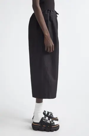 Tao Comme Des Garçons Comme Des Garçons Cropped Cotton & Linen Twill Wide Leg Pants