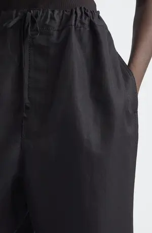 Tao Comme Des Garçons Comme Des Garçons Cropped Cotton & Linen Twill Wide Leg Pants