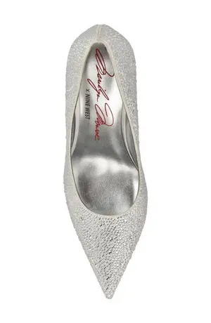 Nine West Embellished Pointed Toe Stiletto Pumps - White