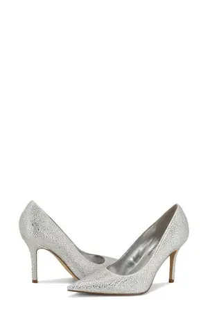 Nine West Embellished Pointed Toe Stiletto Pumps - White