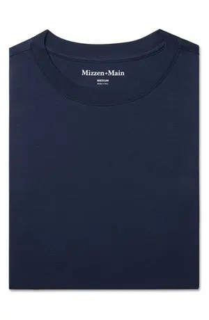 Mizzen+main Palmer Solid Pima Cotton T-shirt - Navy