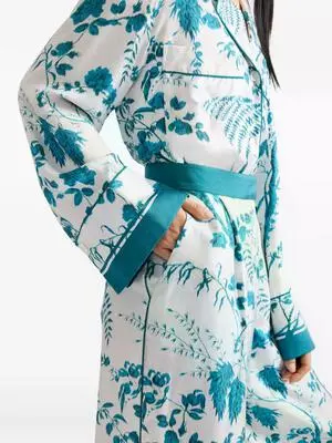 Erdem Botanical Print Silk Trousers