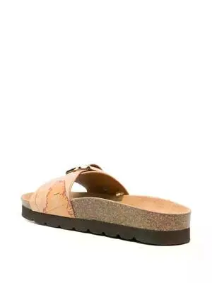 ALVIERO MARTINI 1° CLASSE Geo Map Buckle-fastening Sandals