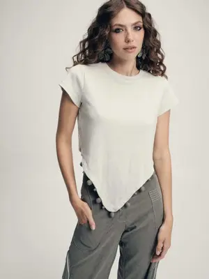 ZIERRA LEONA Ave T-shirt With Sphere Detailing