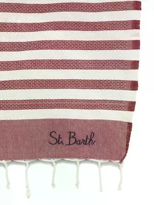 MC2 SAINT BARTH Foutas Striped Fringed Beach Towel