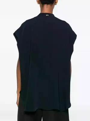 Herno Sleeveless Mandarin-collar Blouse