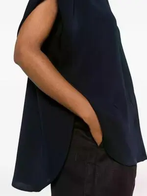 Herno Sleeveless Mandarin-collar Blouse