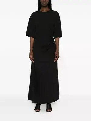 THE M.. Cut-out Gathered Midi Dress