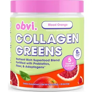 OBVI Collagen Greens Nutrient Rich Superfood Blend Blood Orange Yuzu - None