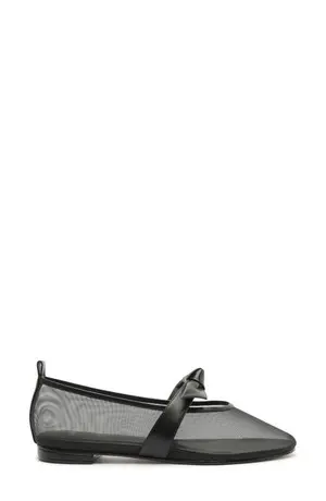 ALEXANDRE BIRMAN Clarita Ballerina Mary Jane Flat - Black