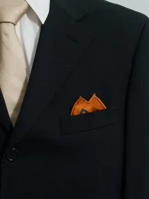 LOST PATTERN Noir Floral Silk Pocket Square