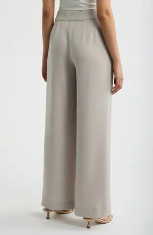 TAHARI ASL Wide Leg Pants - Straw