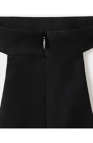 Mango Racerback Mock Neck Top - Black