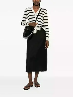 Max Mara A-line Midi Skirt With Fringed Hem