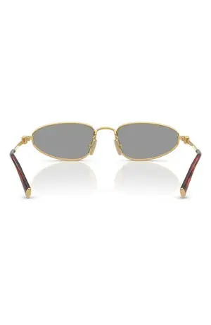Miu Miu Oval Sunglasses - Gold/grey