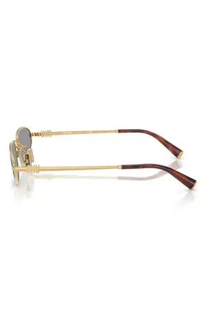 Miu Miu Oval Sunglasses - Gold/grey