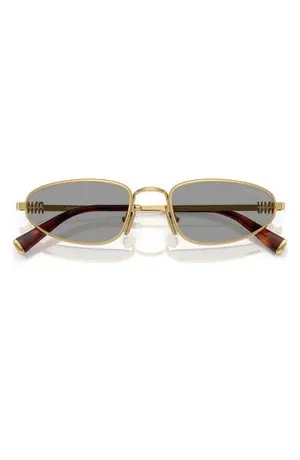 Miu Miu Oval Sunglasses - Gold/grey