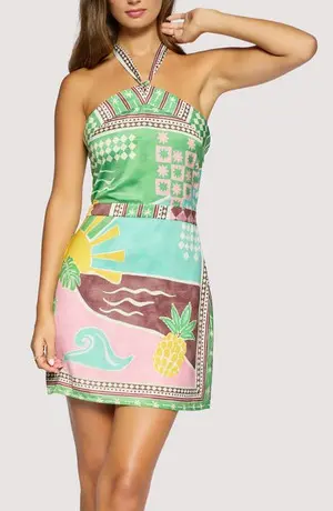 LOST + WANDER Isla Spell Halter Mini Dress