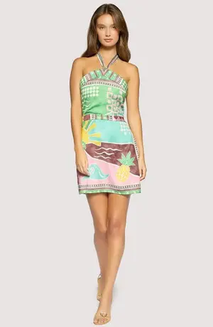 LOST + WANDER Isla Spell Halter Mini Dress